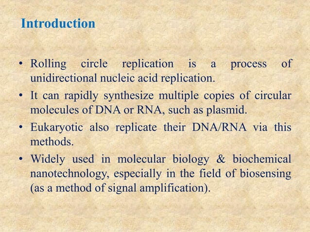 Rolling circle mechanism ppt | PPTX