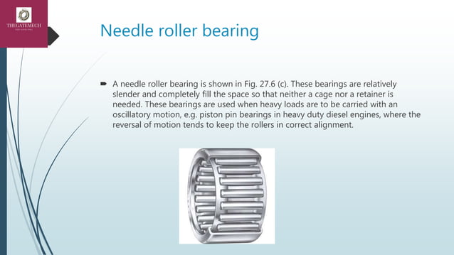 Rolling contact bearing | PPTX