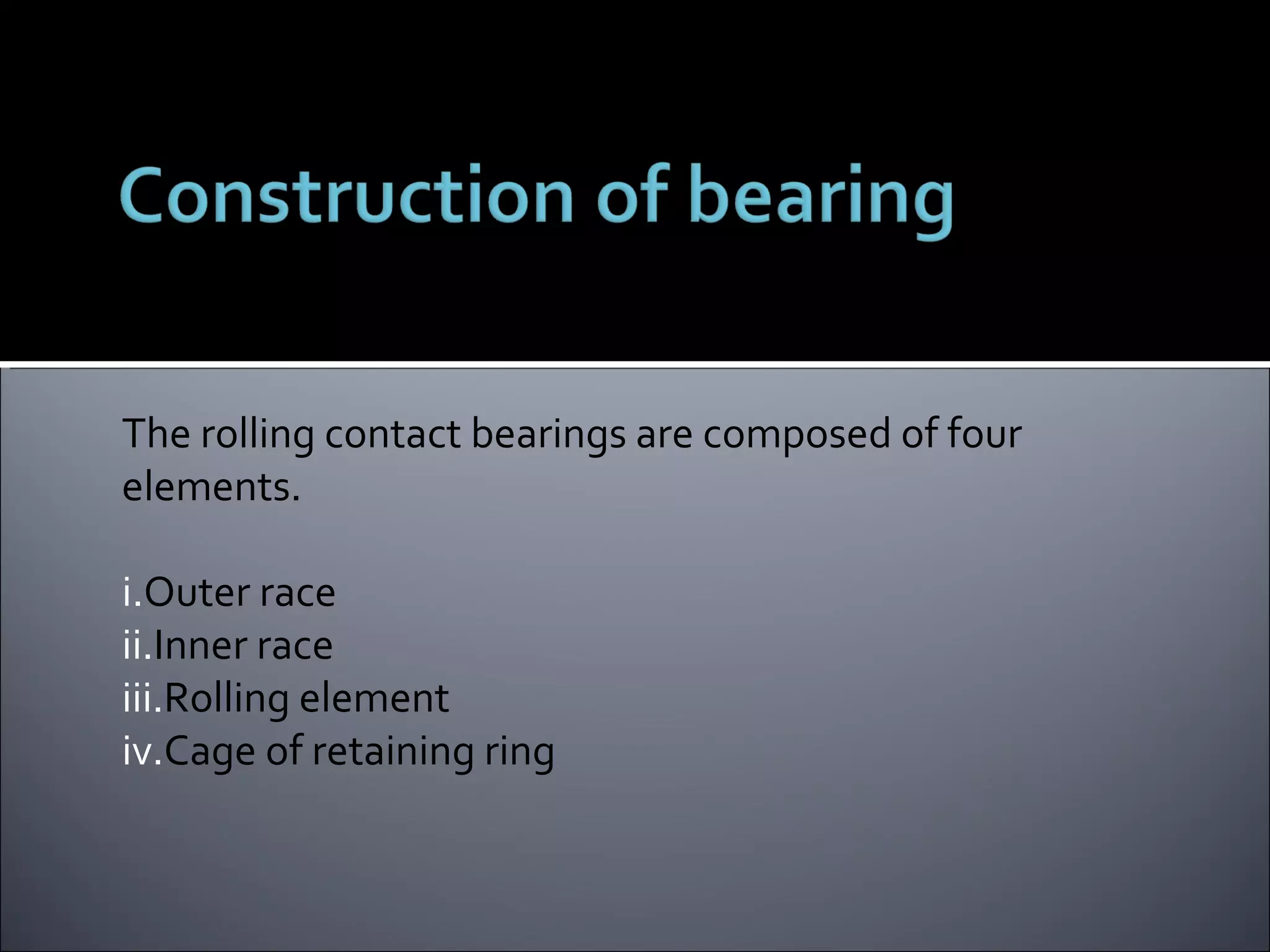 Rolling contact bearings | PPT