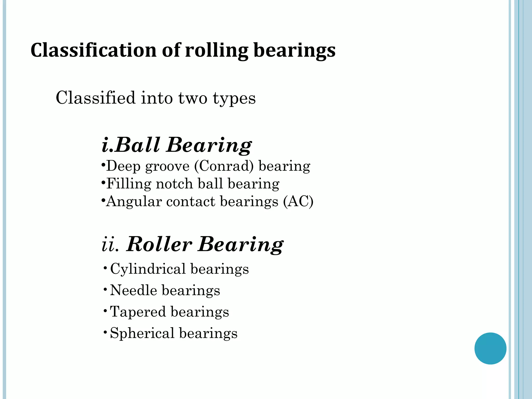 Rolling contact bearings | PPT