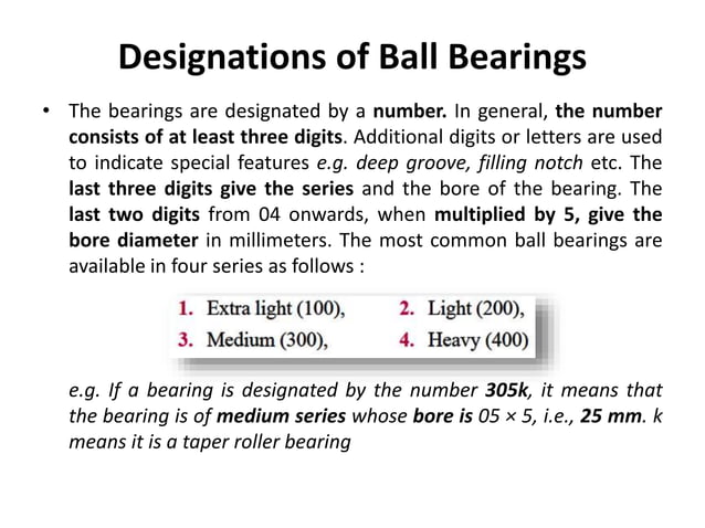 Rolling contact bearings and design procedure | PPTX | Physics | Science