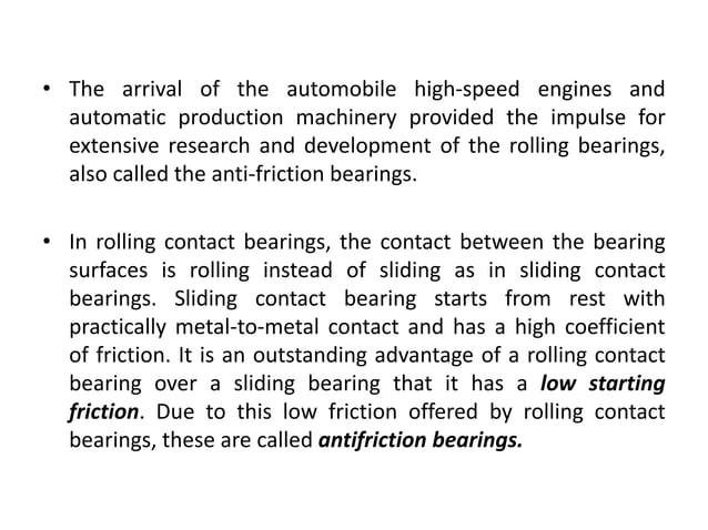 Rolling contact bearings and design procedure | PPTX | Physics | Science