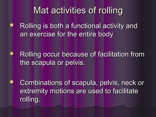 Mat activities-Rolling & crawling (2) | PPT