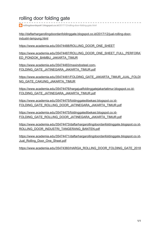 rolling door folding gate | PDF