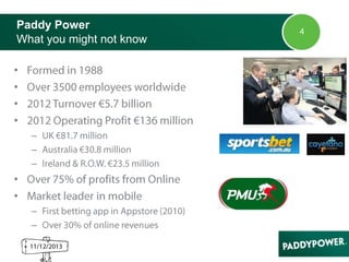 Rolling out Agile in Paddy Power Product Development | PPT
