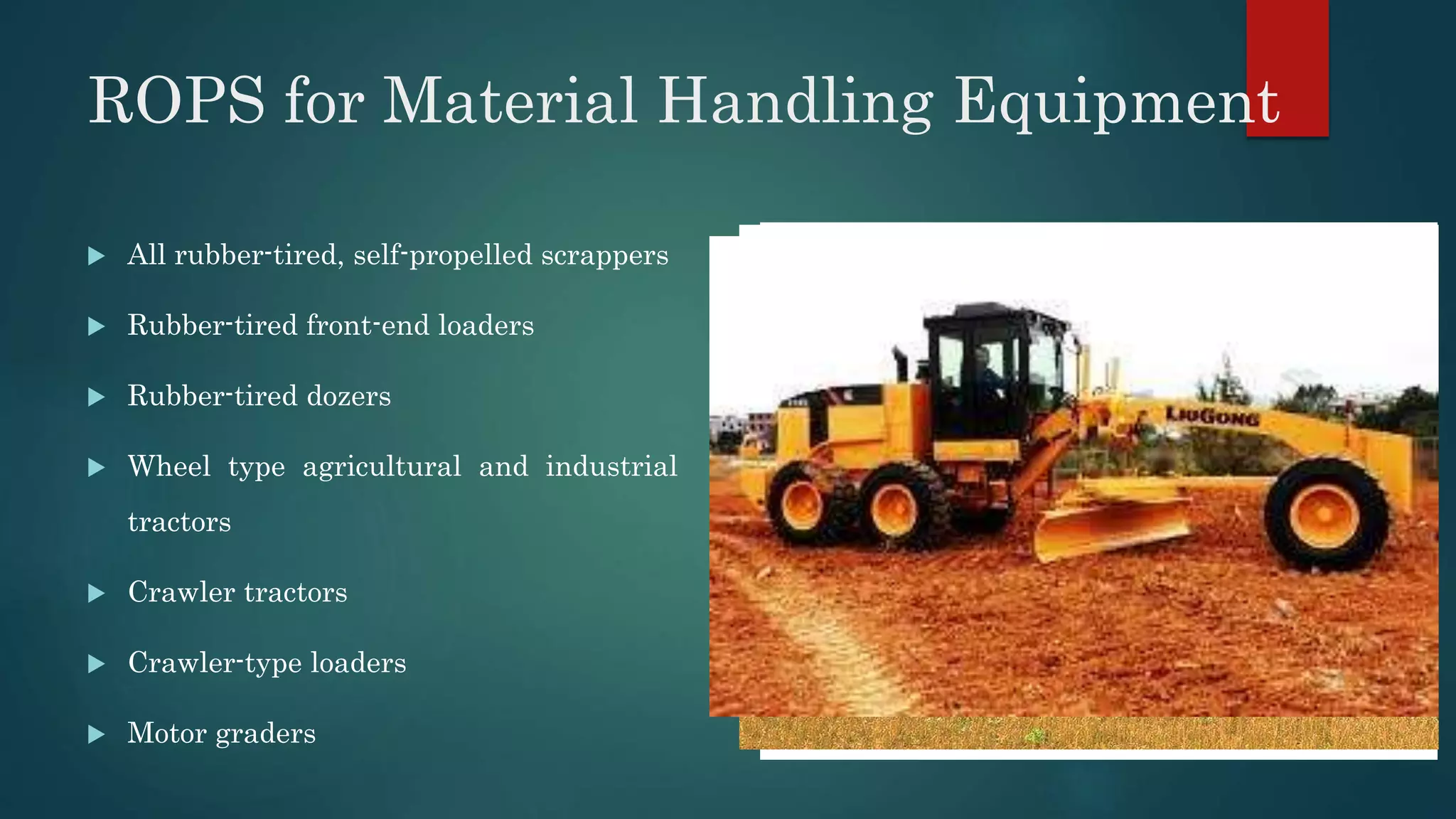 Rolling over protective structures (rops) | PPTX | Off-Road Vehicles ...