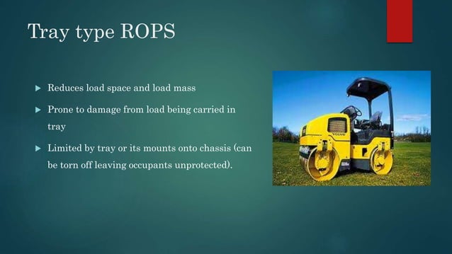 Rolling over protective structures (rops) | PPTX | Off-Road Vehicles ...