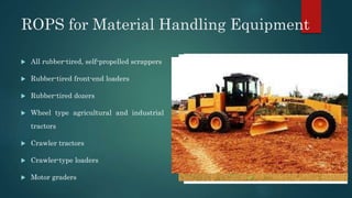 Rolling over protective structures (rops) | PPTX