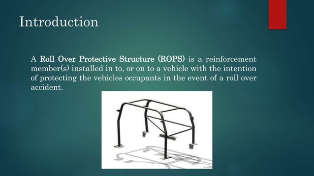 Rolling over protective structures (rops) | PPTX | Off-Road Vehicles ...