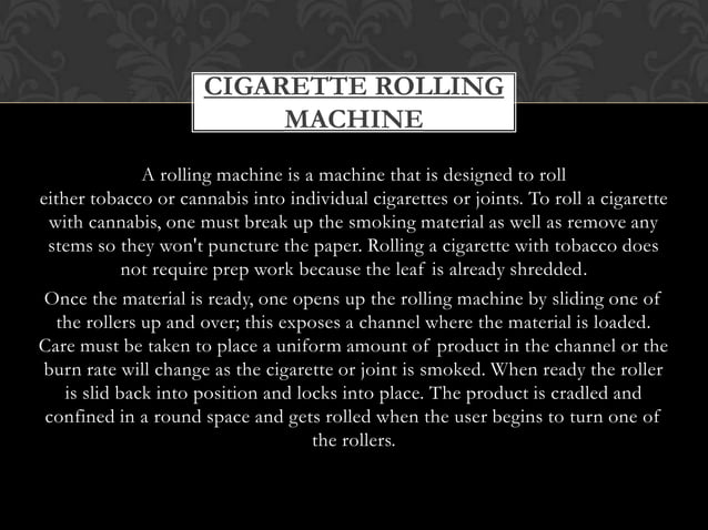 Rolling papers | PPT