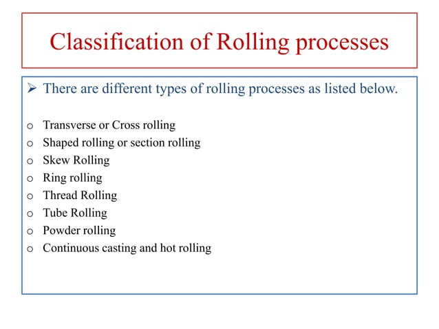 Rolling processes | PPTX