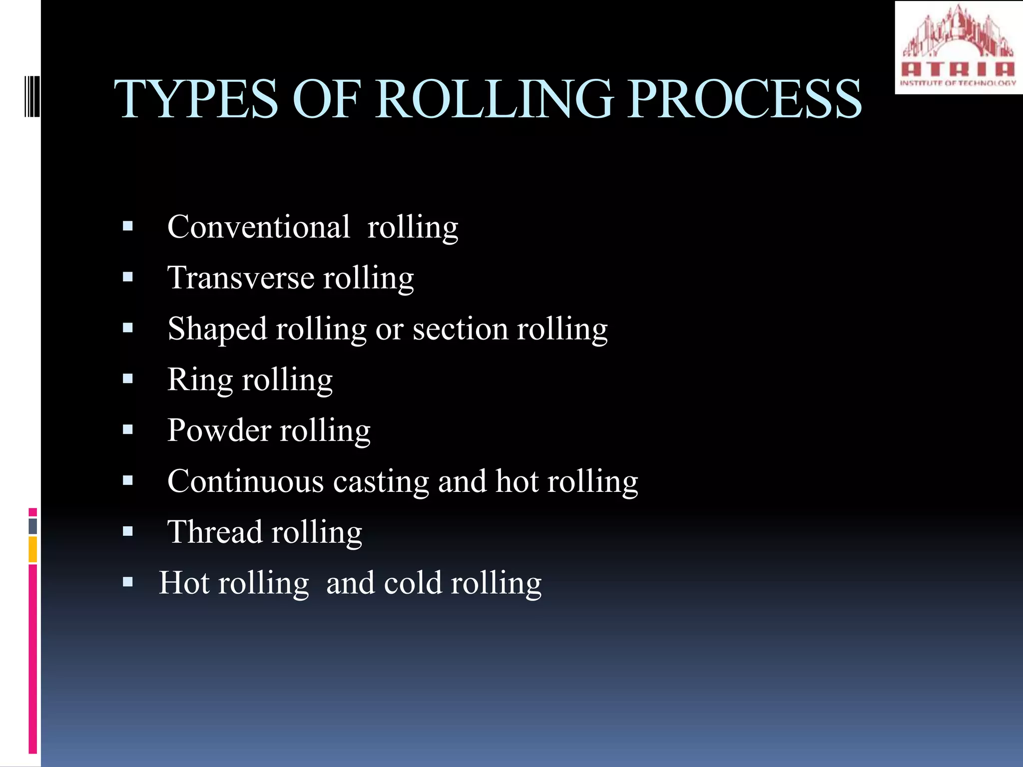 Rolling process presentation | PPTX