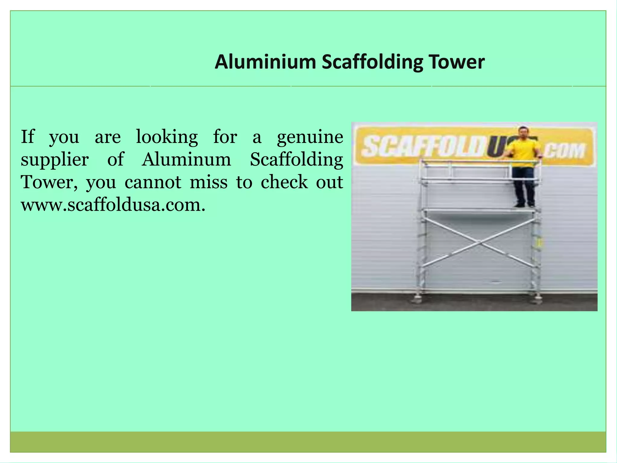 Mobile Scaffold Tower | PPT