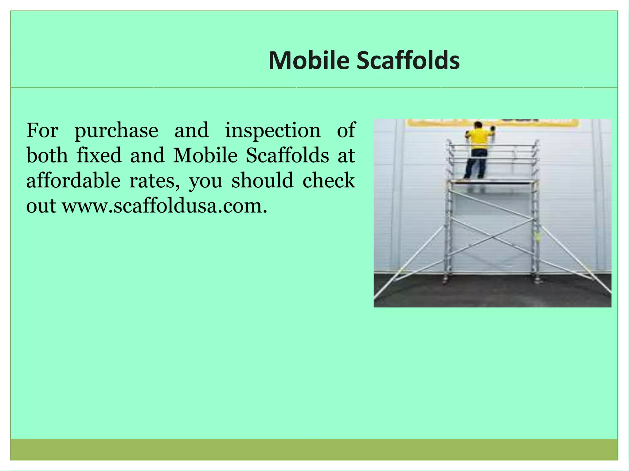 Mobile Scaffold Tower | PPT