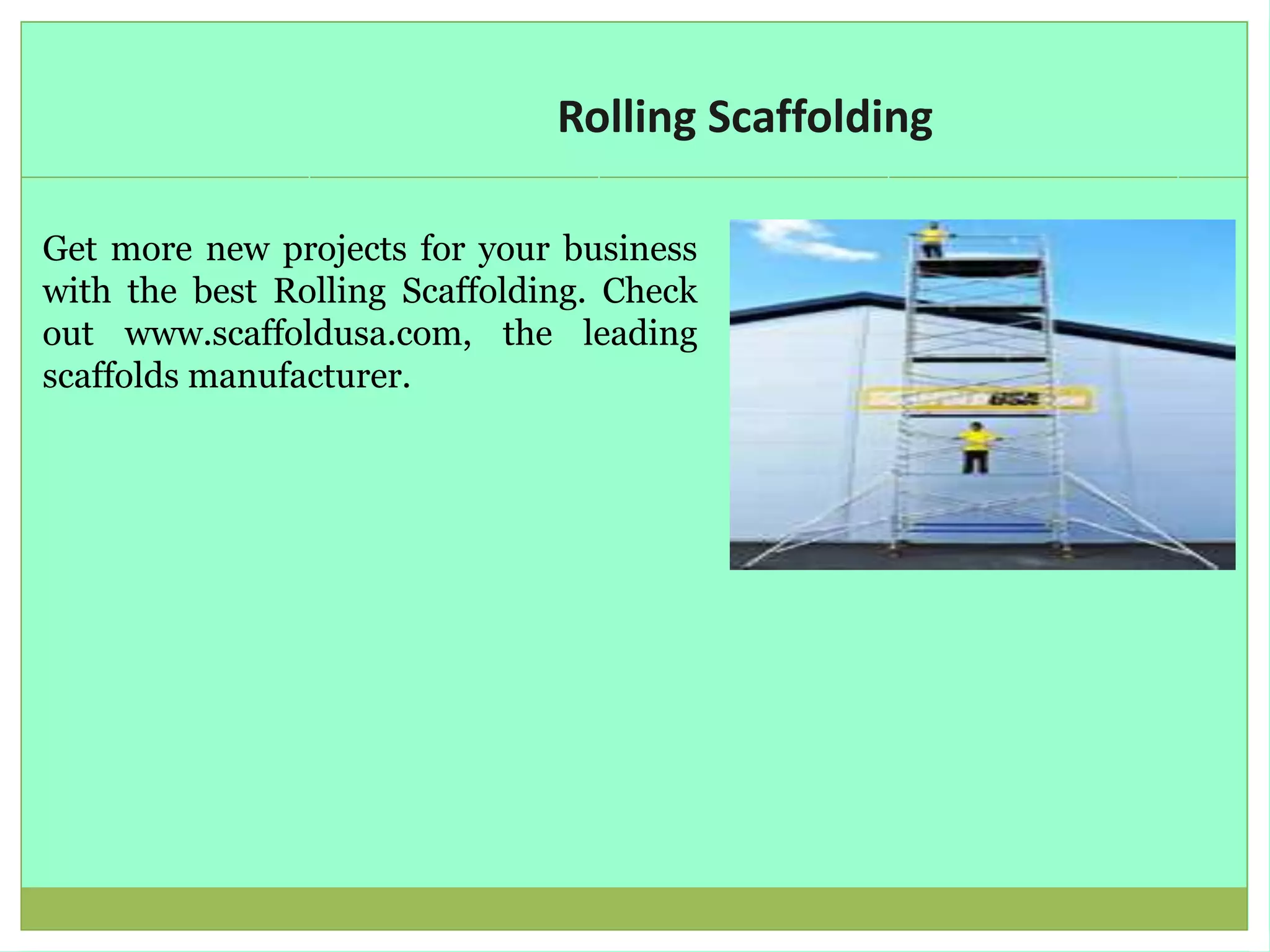Mobile Scaffold Tower | PPT