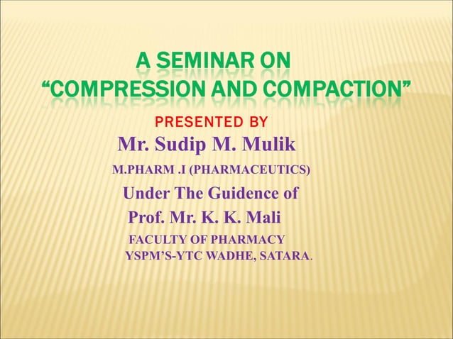Compaction and Compression | PPT