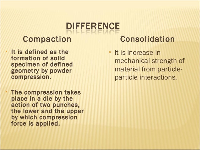 Compaction And Compression