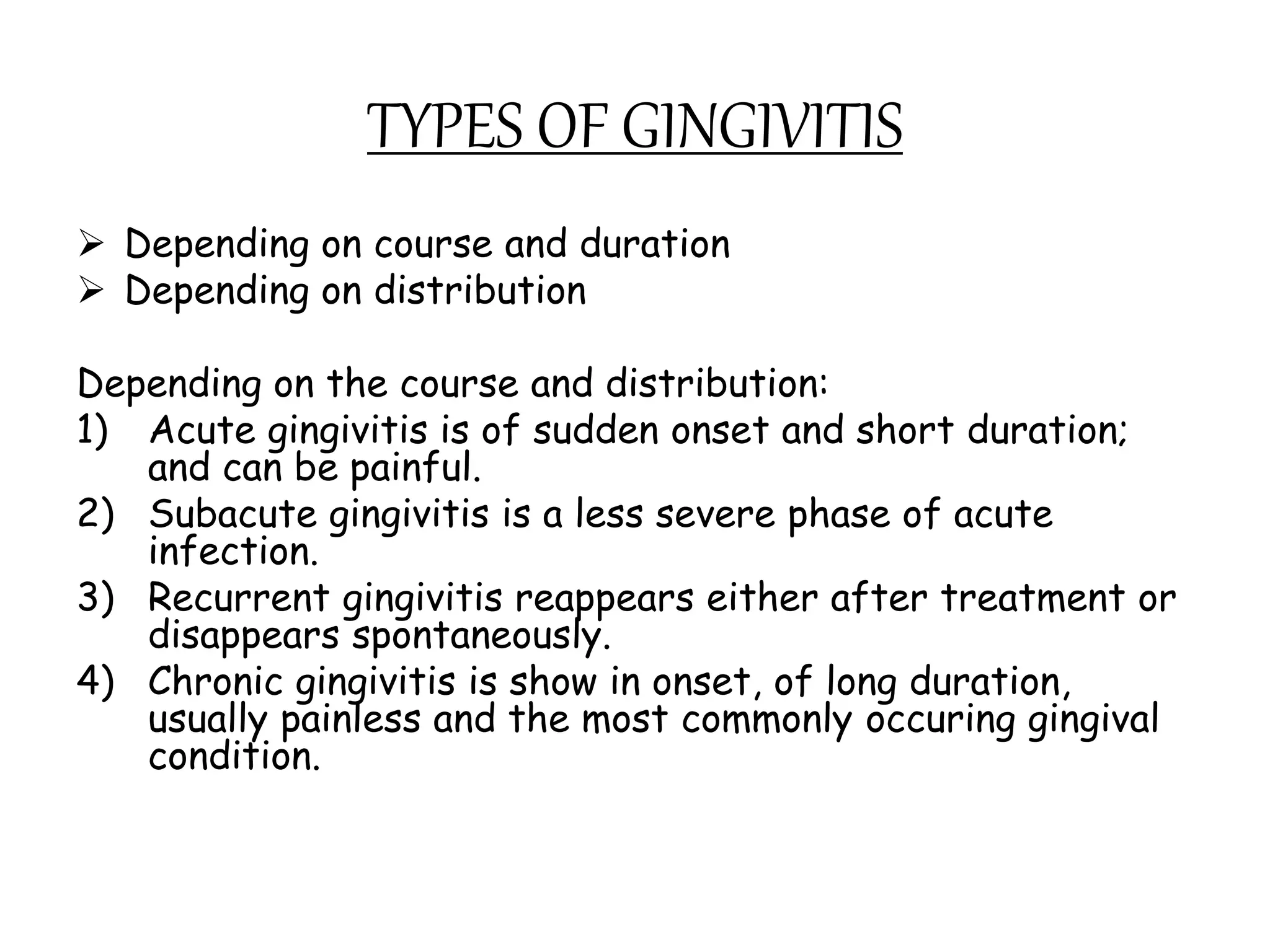 clinical features of gingivitis | PPTX