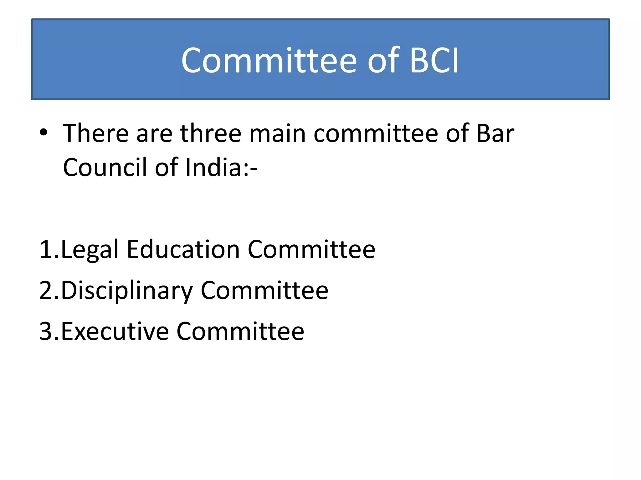 role of BCI for combact deviance by lawyers | PPTX