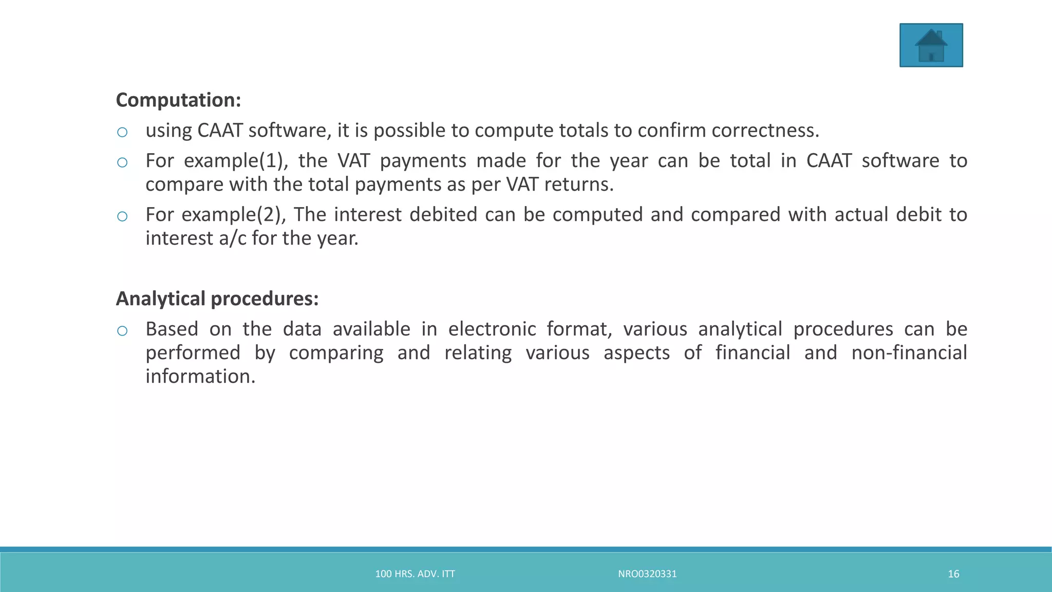 CAAT - Data Analysis and Audit Techniques | PDF