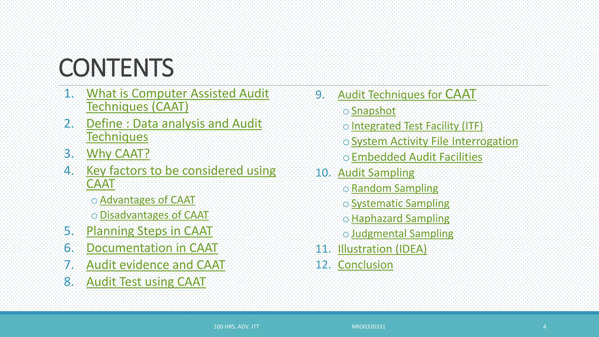 CAAT - Data Analysis and Audit Techniques | PDF