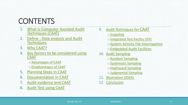 CAAT - Data Analysis and Audit Techniques | PDF