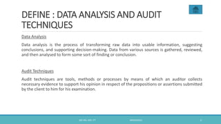 CAAT - Data Analysis and Audit Techniques | PDF