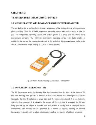 weld metal temperature measurement device | DOCX | Chemistry | Science