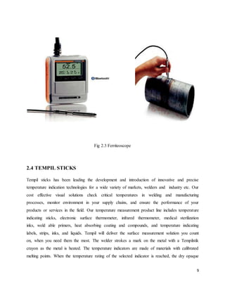 weld metal temperature measurement device | DOCX | Chemistry | Science
