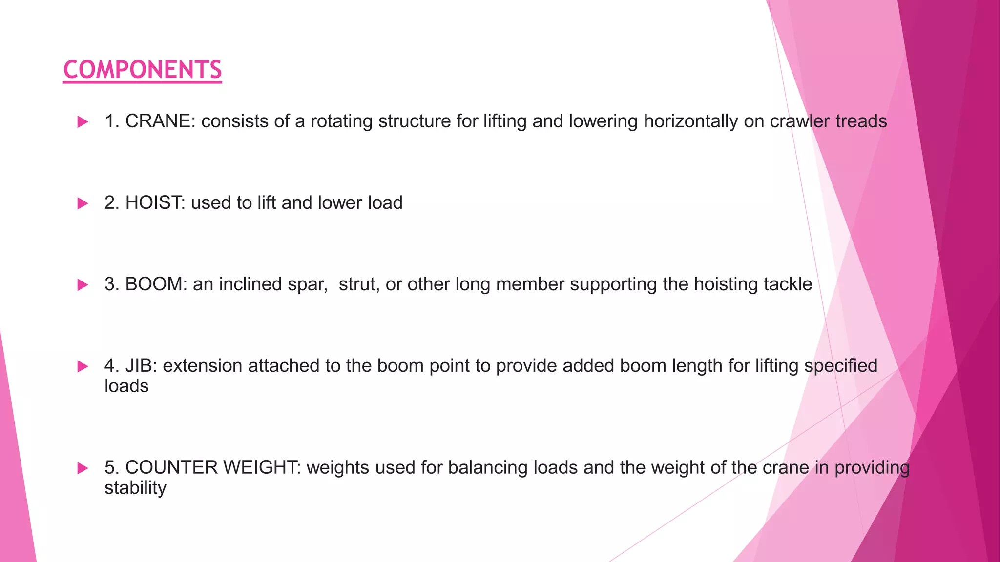 Crawler Mounted crane | PPTX