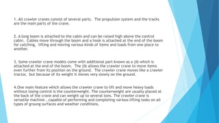 Crawler Mounted crane | PPTX