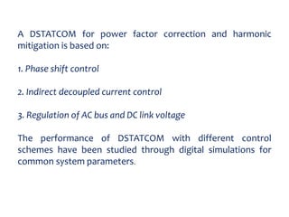 POWER QUALITY IMPROVEMENT BY DSTATCOM | PPTX