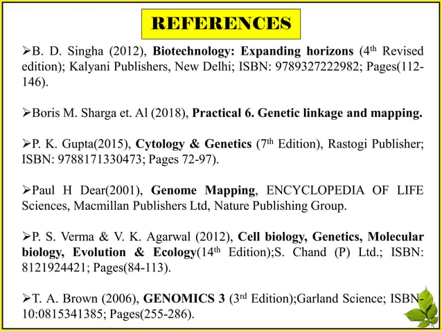 Gene Mapping Methods:Linkage Maps & Mapping with Molecular Markers ...