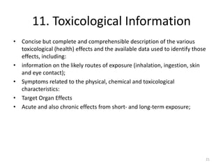 Material Safety Data Sheet A Guidelines for Chemical Study | PPT