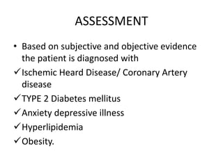 Case Presentation in SOAP format on Ischemic Heart Disease with Acute ...