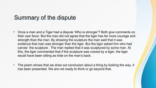 save tiger for class IX | PPT