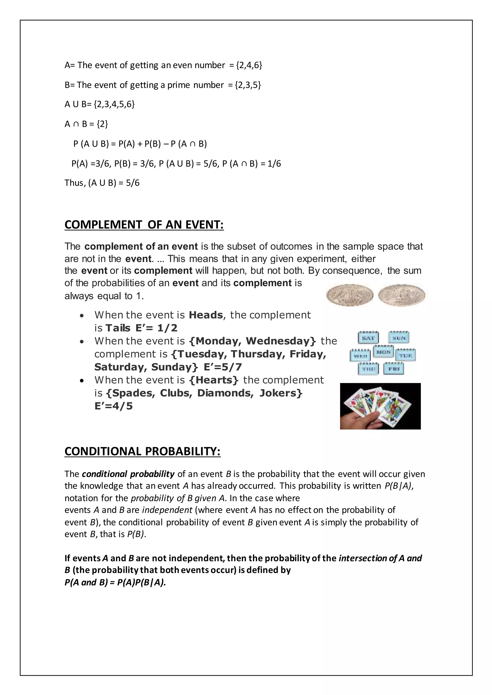 introduction to Probability theory | DOCX