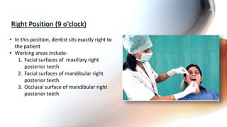 Dental chair, patient and operator position | PPTX