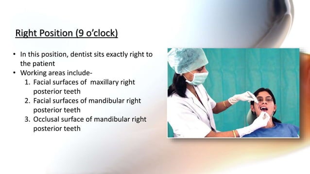 Dental chair, patient and operator position | PPTX | Dental Health ...