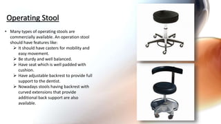 Dental chair, patient and operator position | PPTX