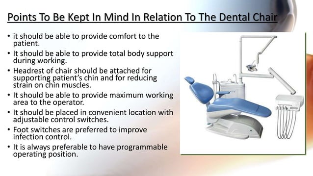Dental chair, patient and operator position | PPTX | Dental Health ...