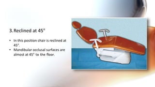 Dental chair, patient and operator position | PPTX