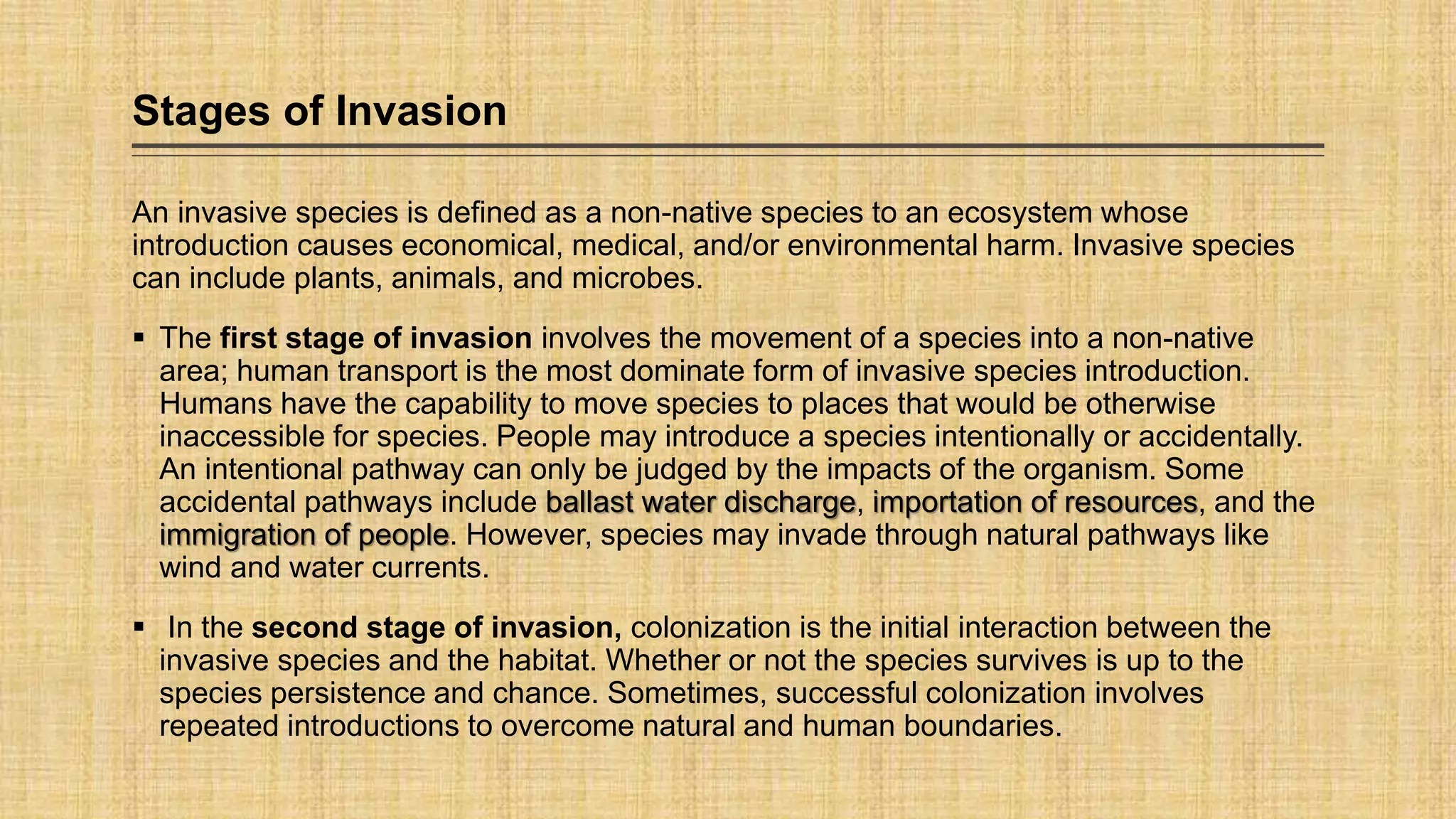 BIOINVASION INVASIVE SPECIES, NATIVE SPECIES, EXOTIC SPECIES | PPTX