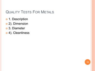 Quality control of packaging Material and filling Equipment | PPTX