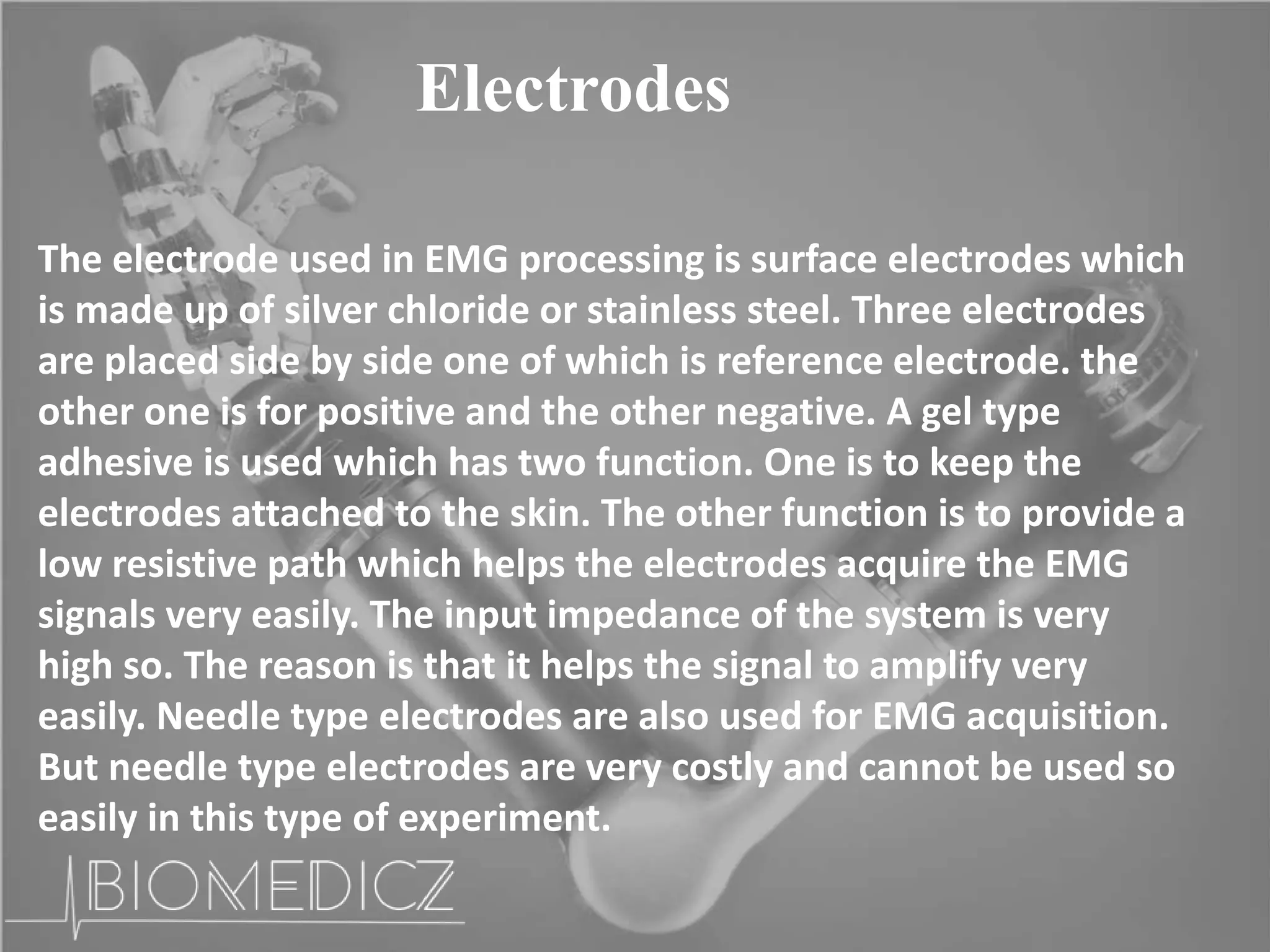 Bionic Arm Using EMG Processing | PPTX