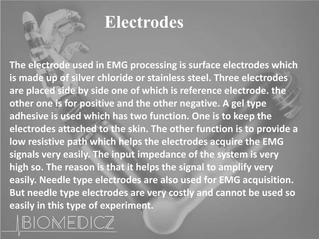 Bionic Arm Using EMG Processing | PPTX