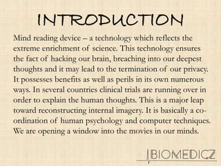 Mind Reading Device | PPTX