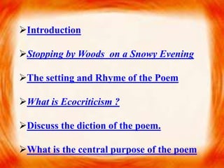 Robert Frost Poems Stopping By Woods On A Snowy Evening