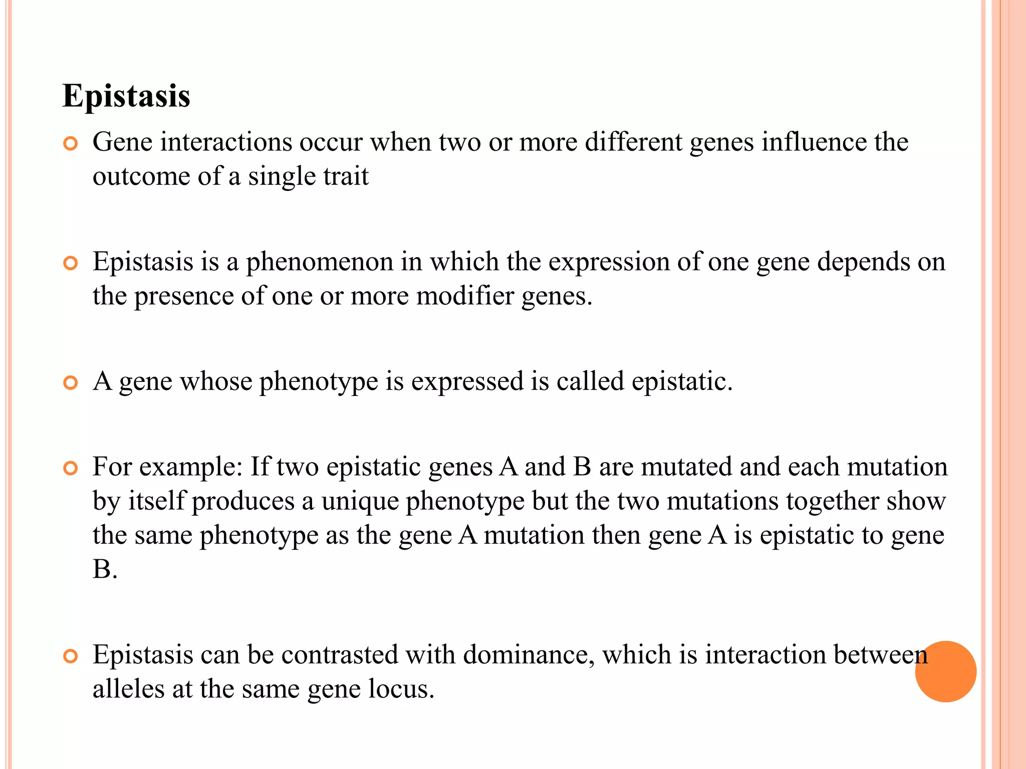 Presentation on Epistasis | PPTX