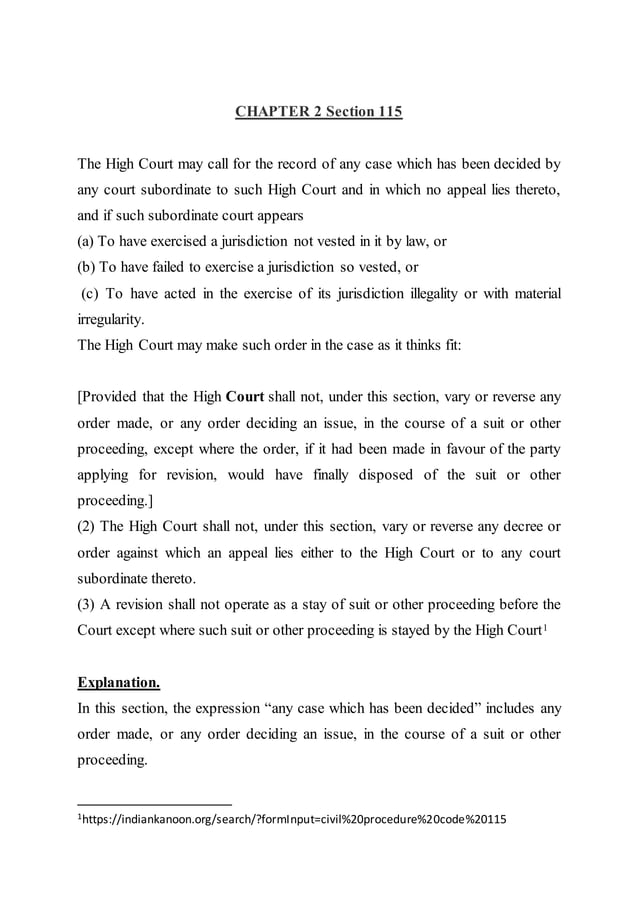 code of criminal procedure section 115 cpc revision | PDF